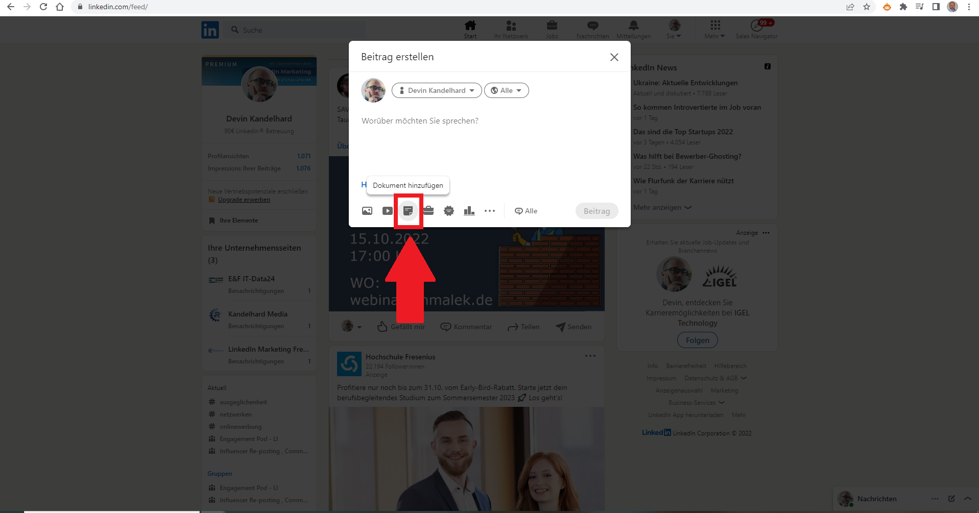 LinkedIn® Carousel-Post - so geht`s! [2023]